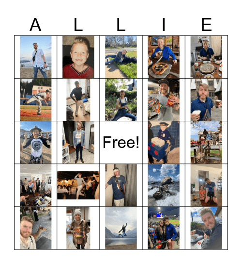 Princess Allie Turns 40 Bingo Card