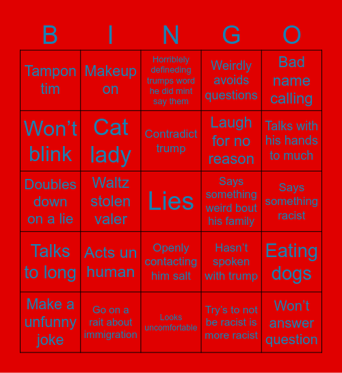 JD Bingo Card