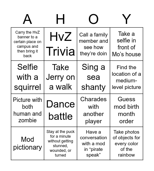 Bingo Bango Bingo Card