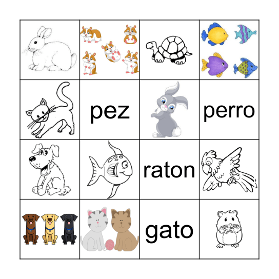Mascotas Bingo Card
