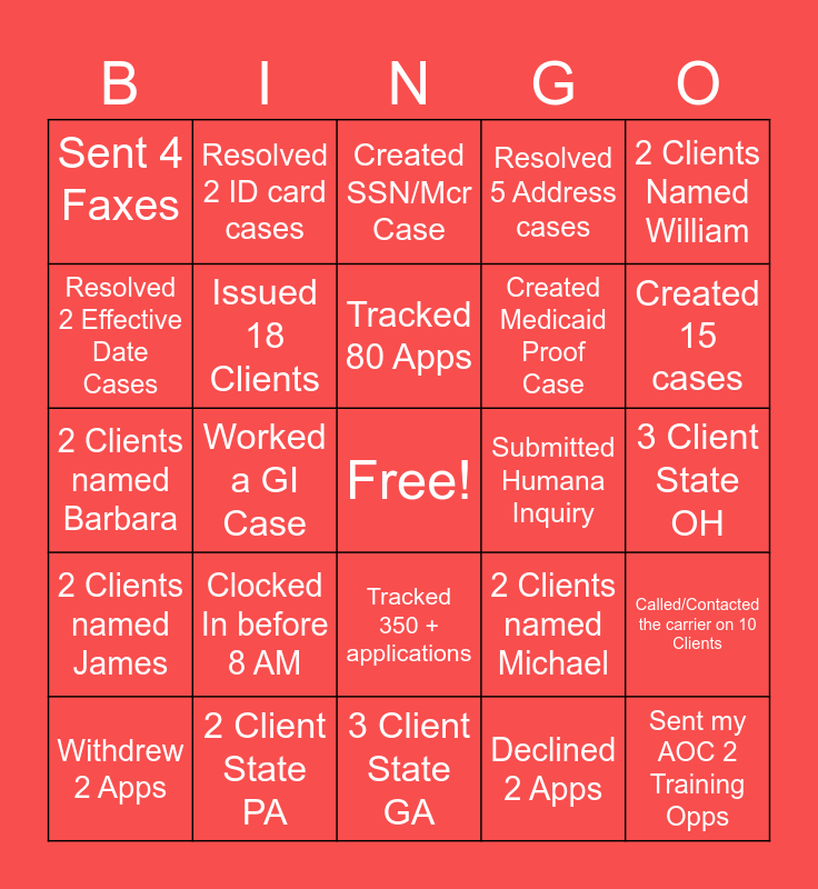 AEP Week 2 Bingo Card