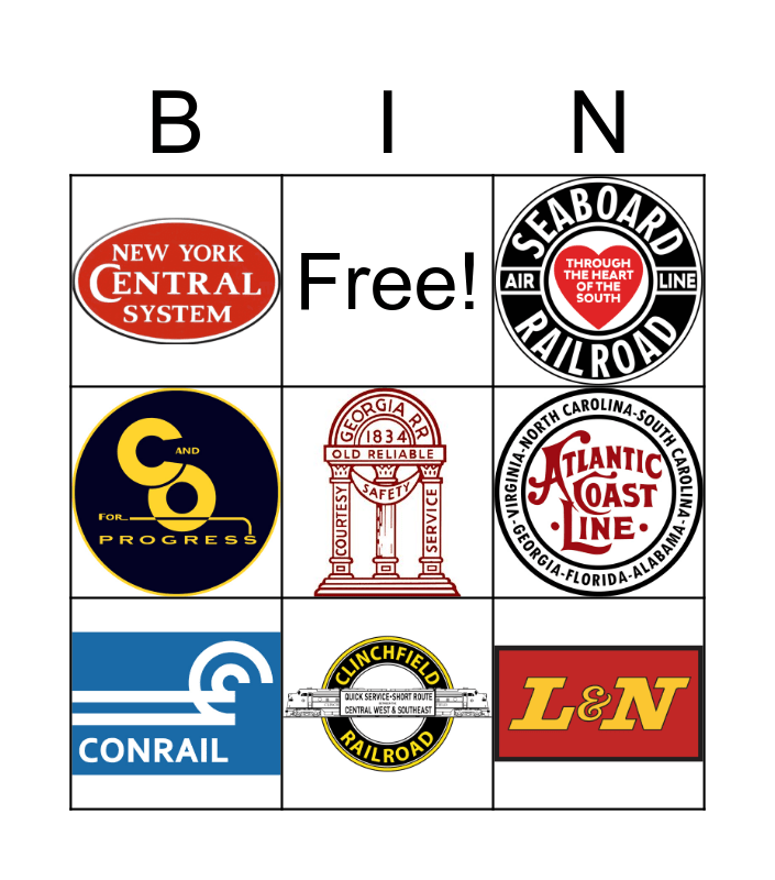 CSX fallen flags bingo Card