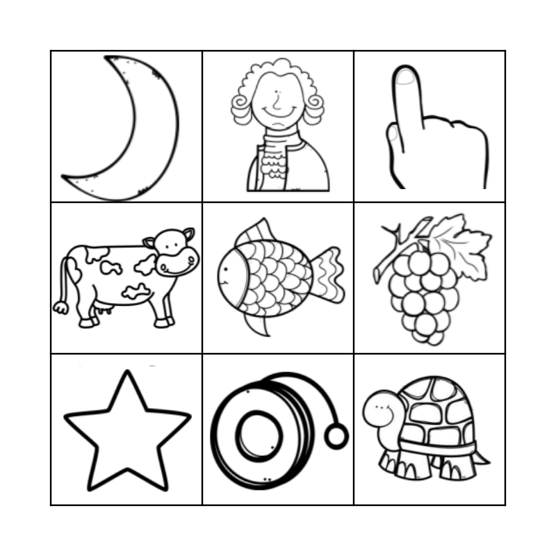 Sonidos de estrellita Bingo Card