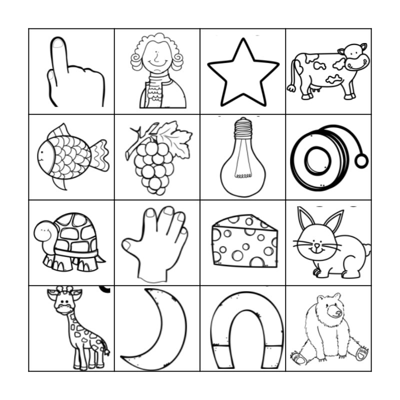 Sonidos de estrellita Bingo Card