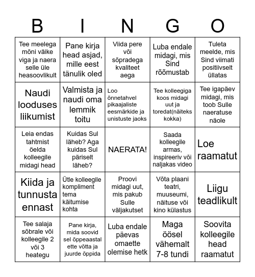 Bingo Card