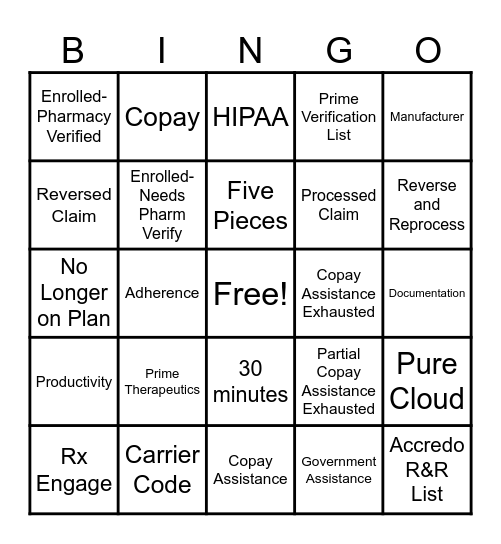 Flex Access Bingo Card