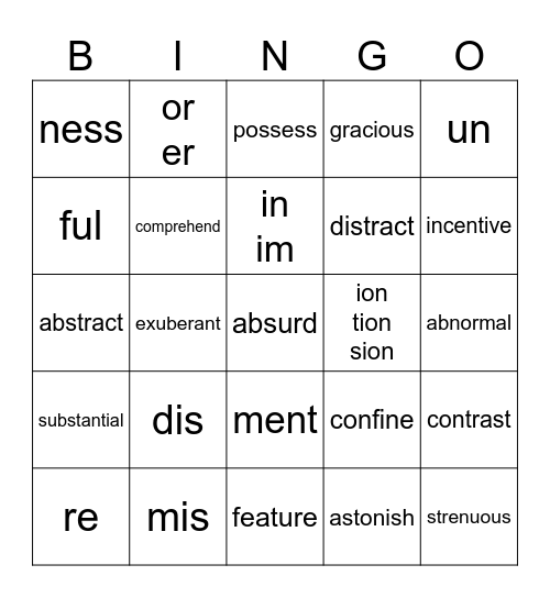 REWARDS Bingo Card