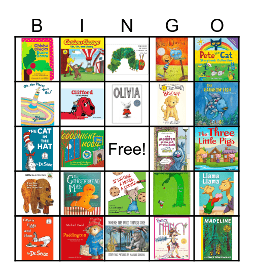 Picture Books Bingo Card