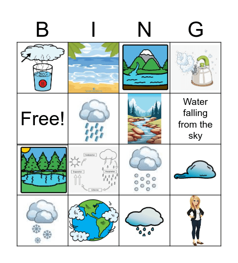 Water Cycle Bingo Card