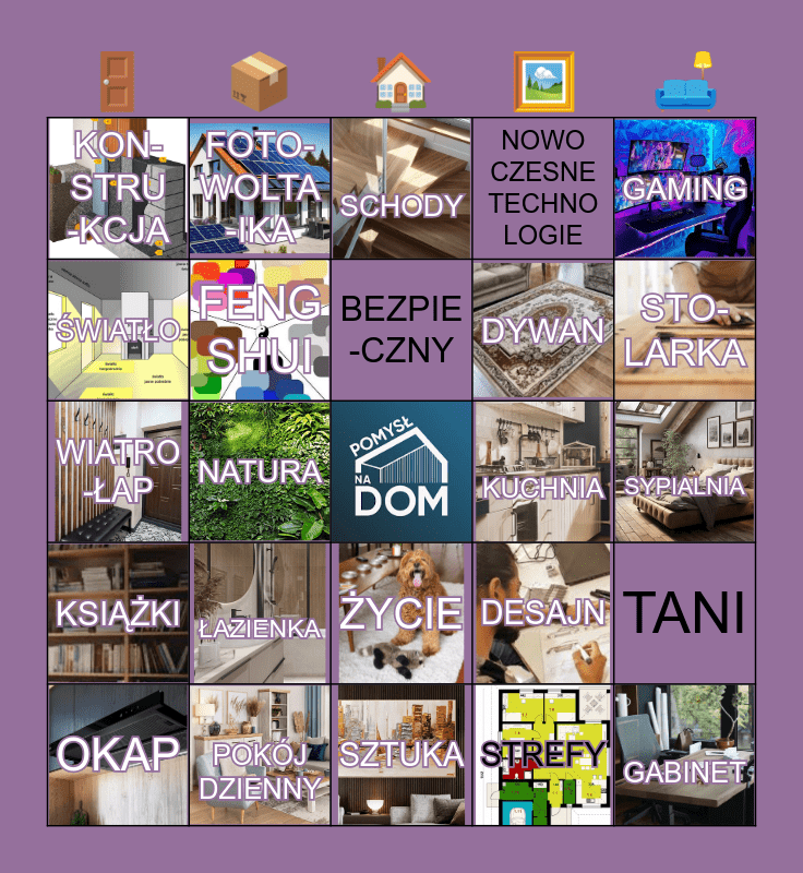 POMYSŁ NA DOM Bingo Card