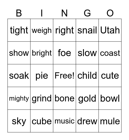 Unit 2 Week 1 Bingo Card