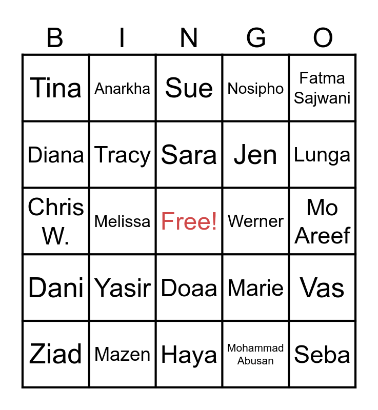 Crayon Bingo Card