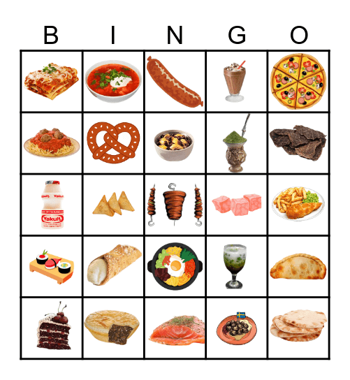 Food Around the World Bingo Card