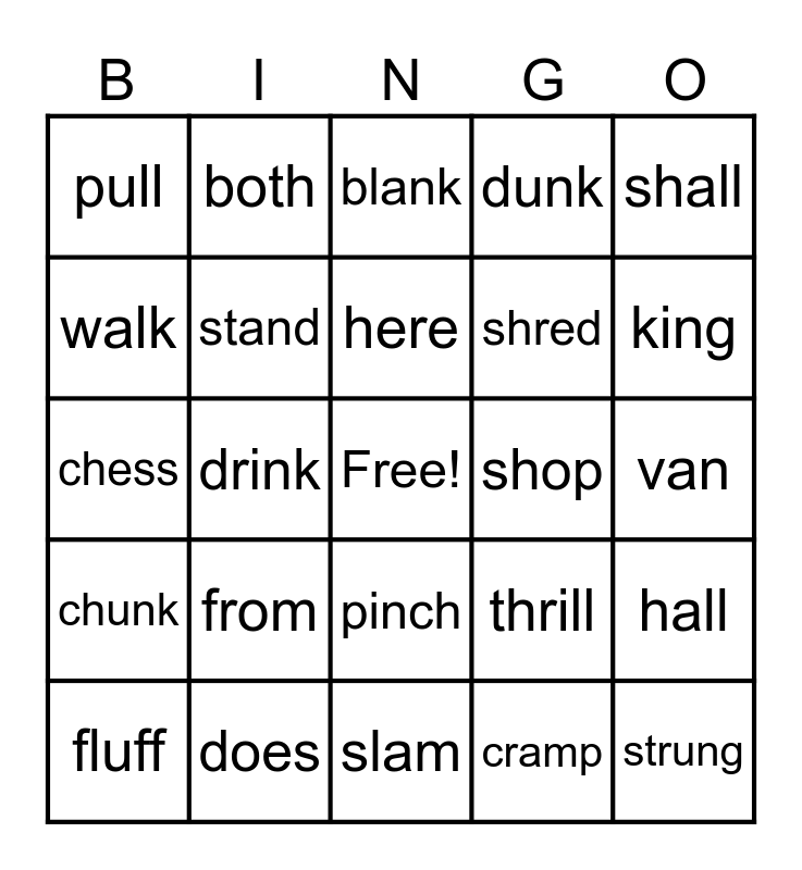 FUNdations Unit 2 Bingo Card