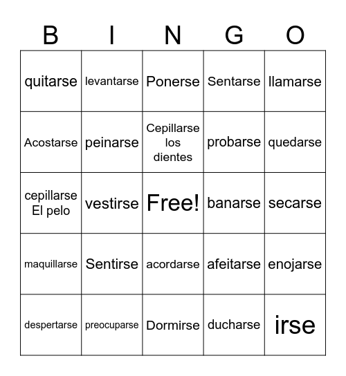 Gangsta rap Bingo Card