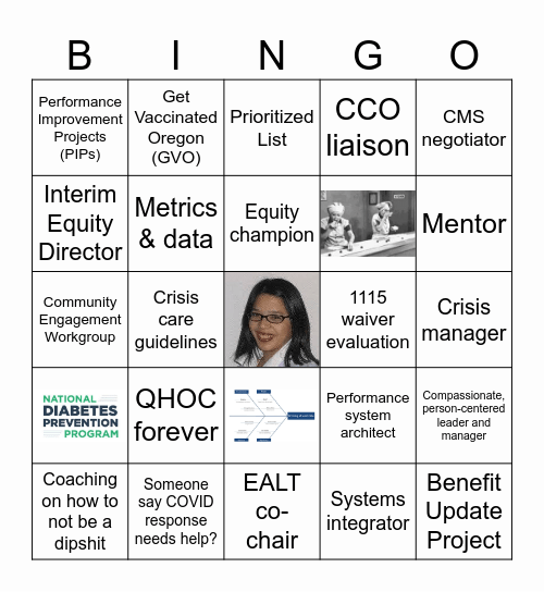 Lisa is a Boss Bingo Card