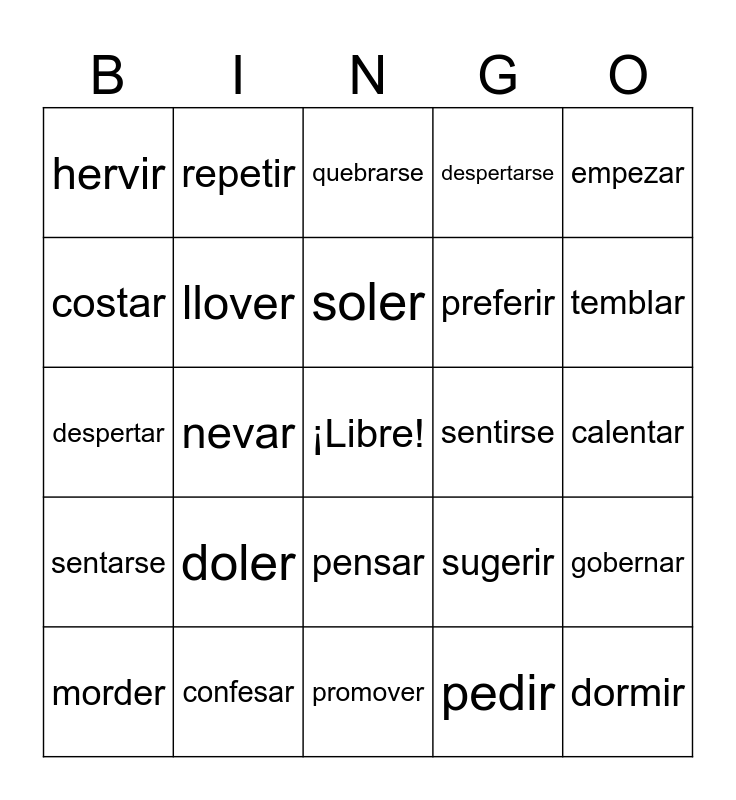 Level 4 Stem Changers Bingo Card