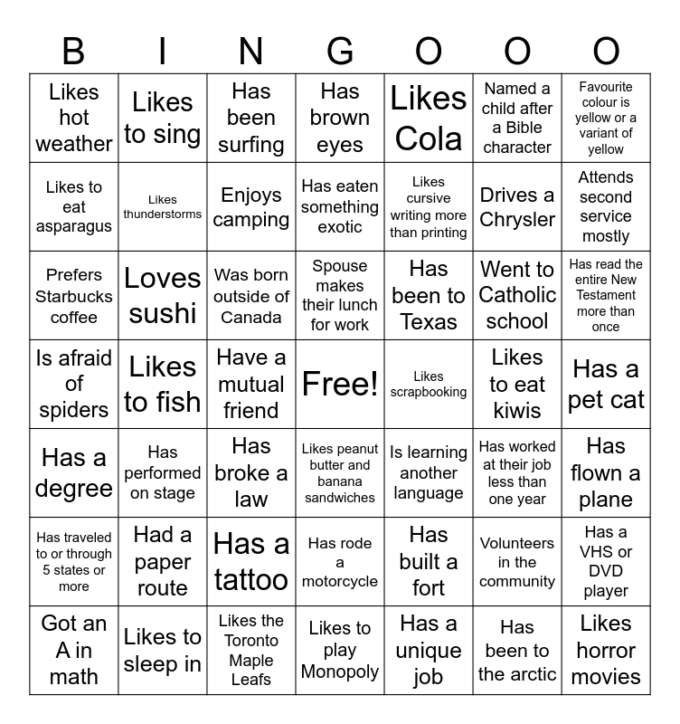 2024-10-16 Cool Life Group @ LakePoint Bingo Card