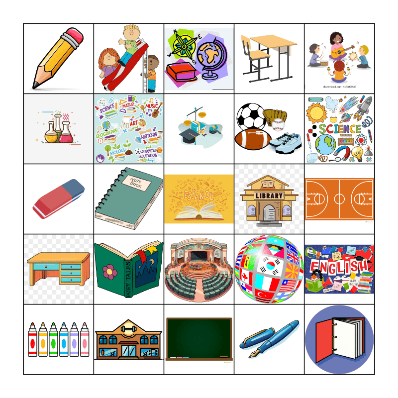 La Escuela Bingo Card