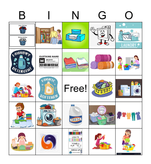 Laundry Bingo Card
