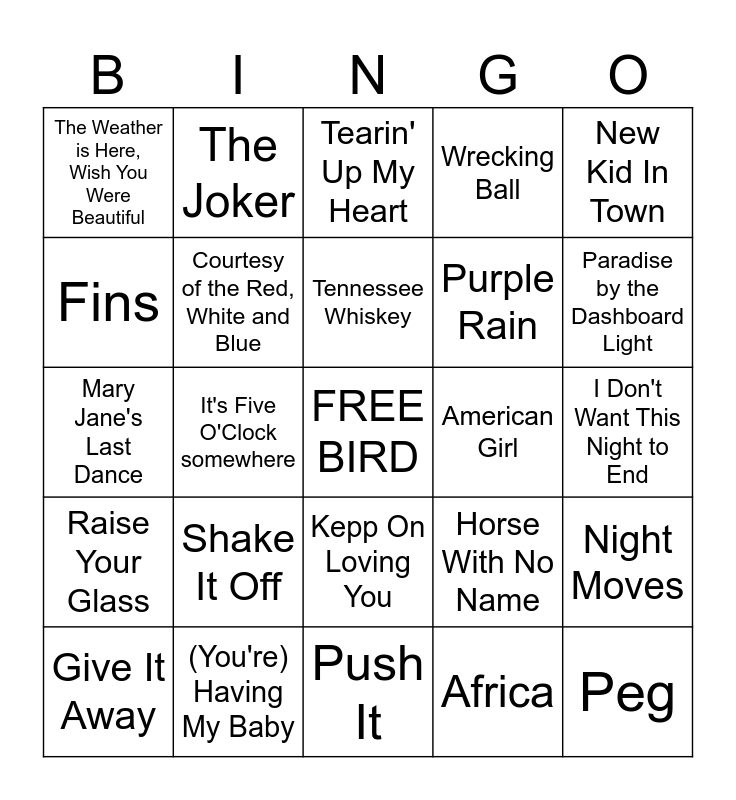 LOVE IT OR LEAVE IT - WENDY'S LIST Bingo Card