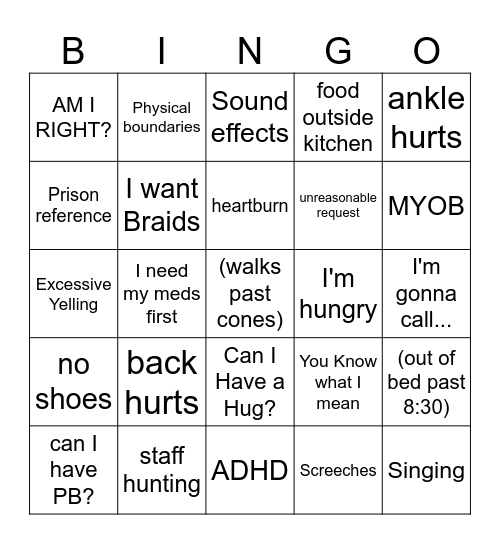 AC Bingo Card
