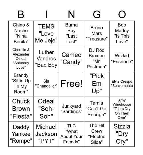 ALL Genres Bingo Card