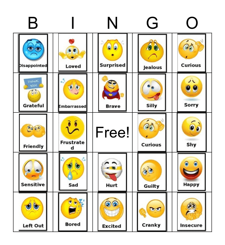 EMOTION BINGO Card