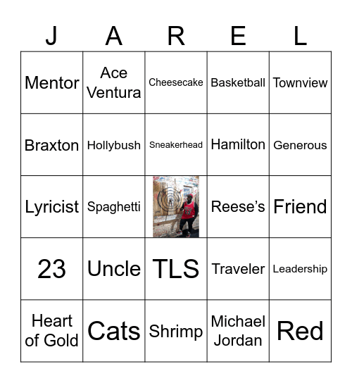All About Jarell Bingo Card