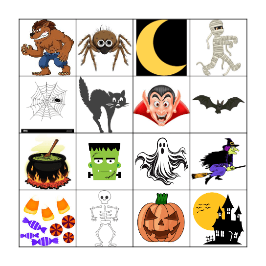 ASL Halloween Bingo Card