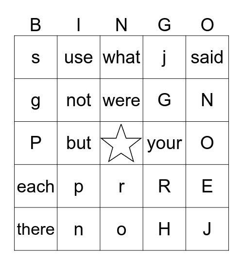 Most Common Words List 3 Bingo Card