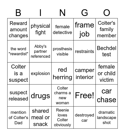 Tracker Rectangle Head Bingo Card
