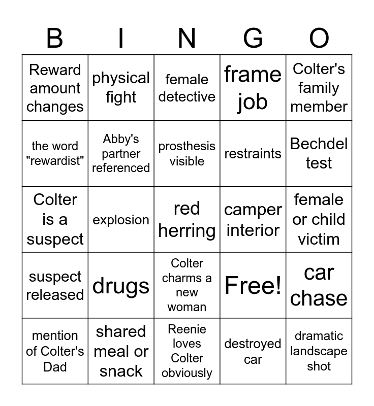 Tracker Rectangle Head Bingo Card