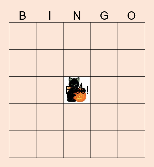 Happy Halloween. Bingo Card