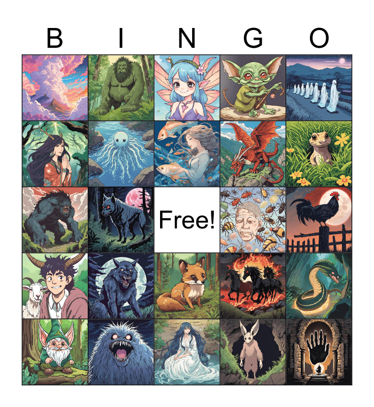Legends and Lore Bingo Card