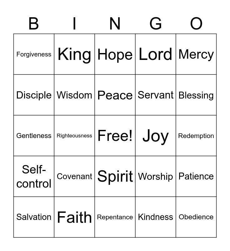 The Word Bingo Edition Bingo Card
