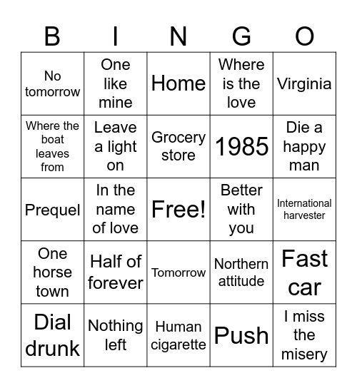 Untitled Bingo Card Untitled Bingo Card