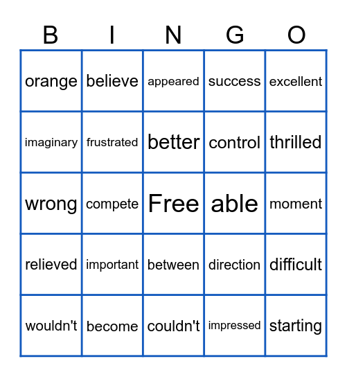 Cassie-Form 6 Bingo Card