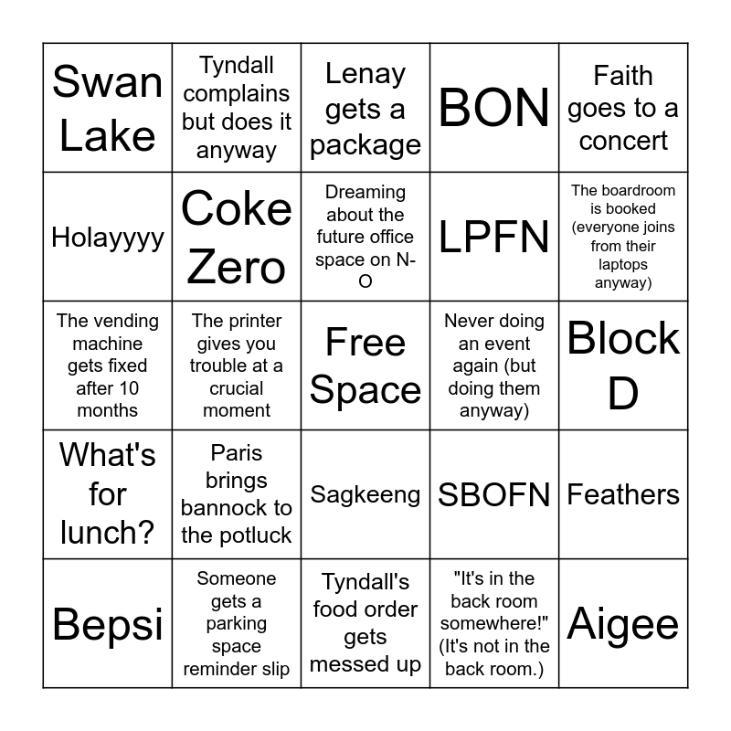 T1 BINGO! Bingo Card