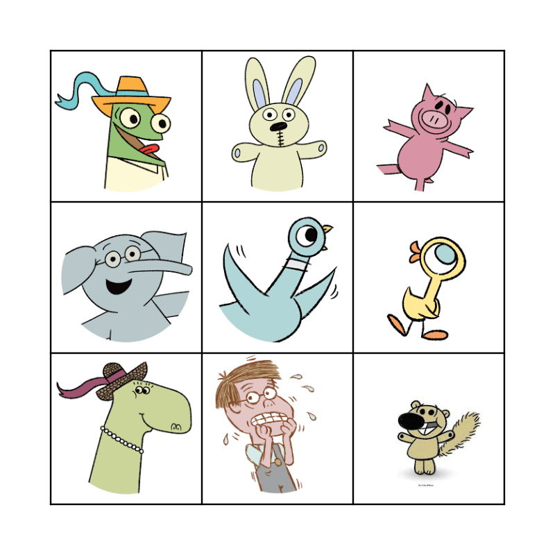 Mo Willems BINGO! Bingo Card