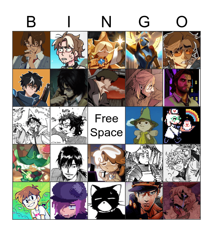 Favorite Character Bingo Card