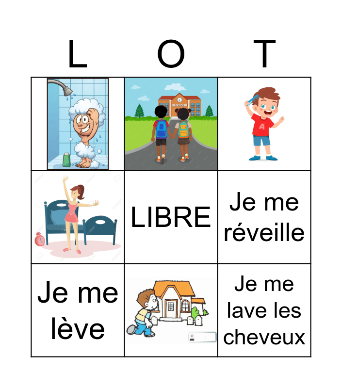 Ma Routine Quotidienne Bingo Card