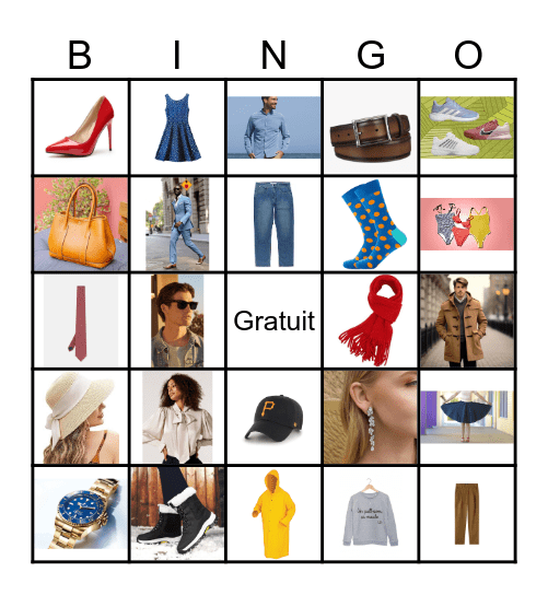 Les Vêtements Bingo Card