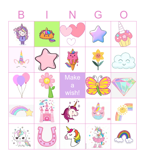 UNICORN BINGO 🦄 Bingo Card