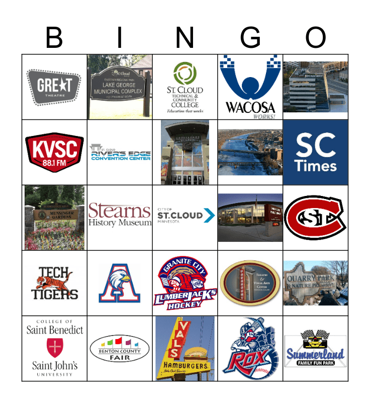 St. Cloud Bingo Card