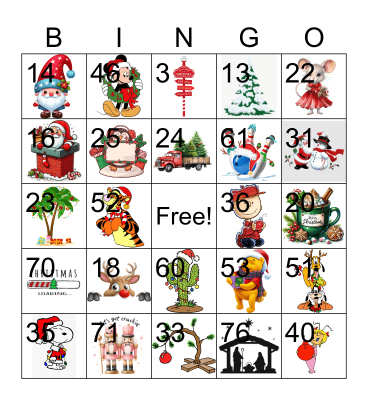 Merry Christmas! Bingo Card