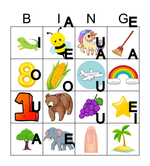 Vocales Bingo Card