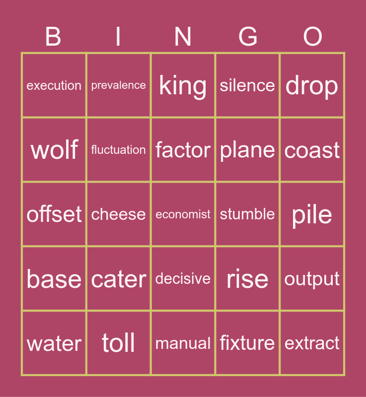 COMMENTS BINGO Card
