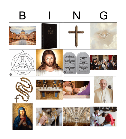 Catholic Church Bingo Card