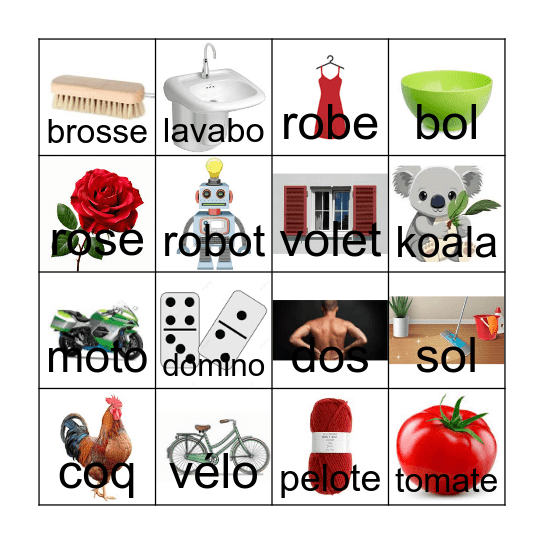 Bingo du son O Bingo Card